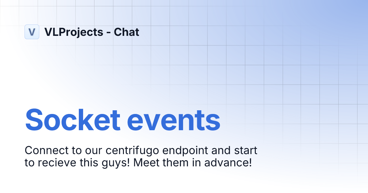 Socket events | VLProjects - Chat
